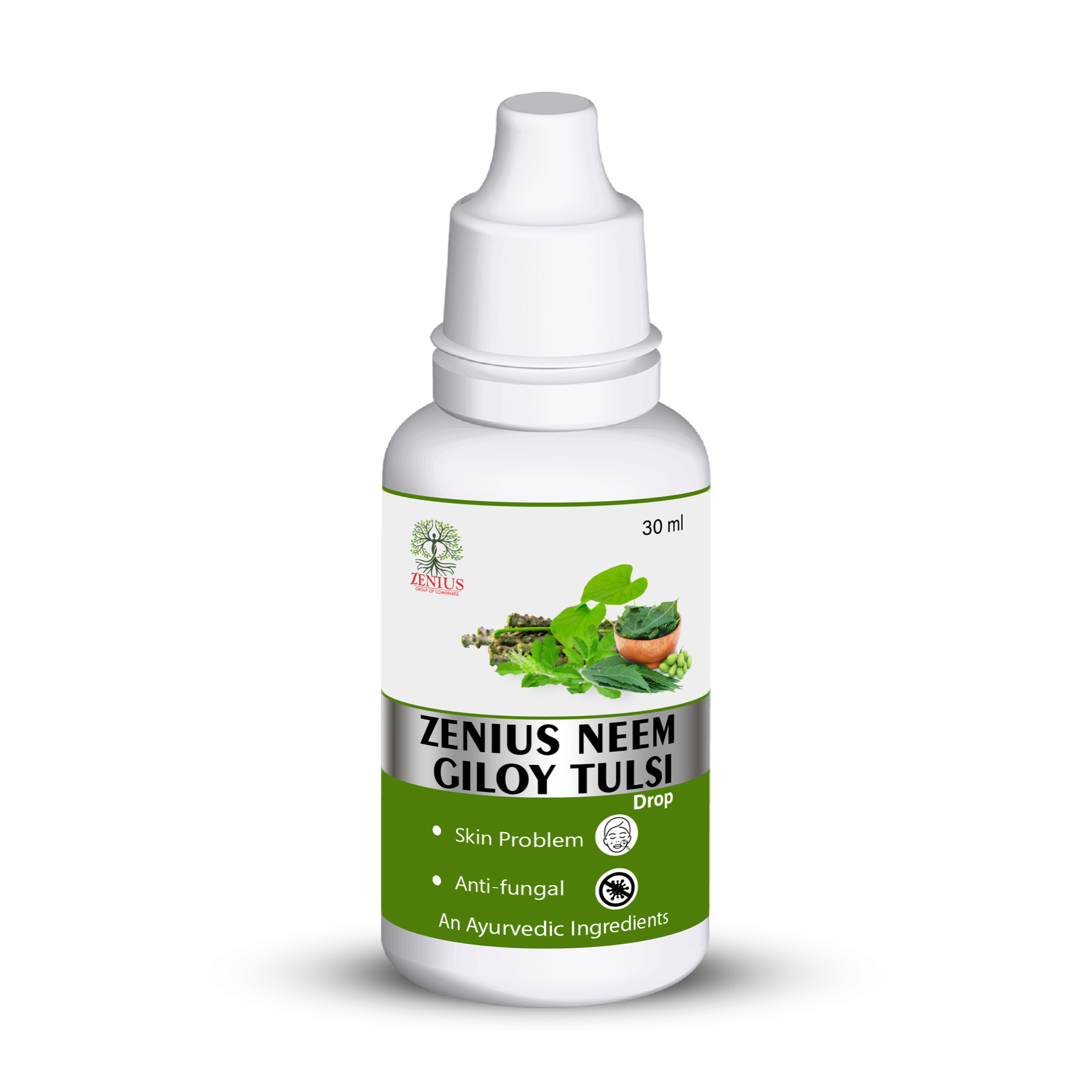 Neem Giloy Tulsi Drops – Zenius Natural Immunity & Stress Relief