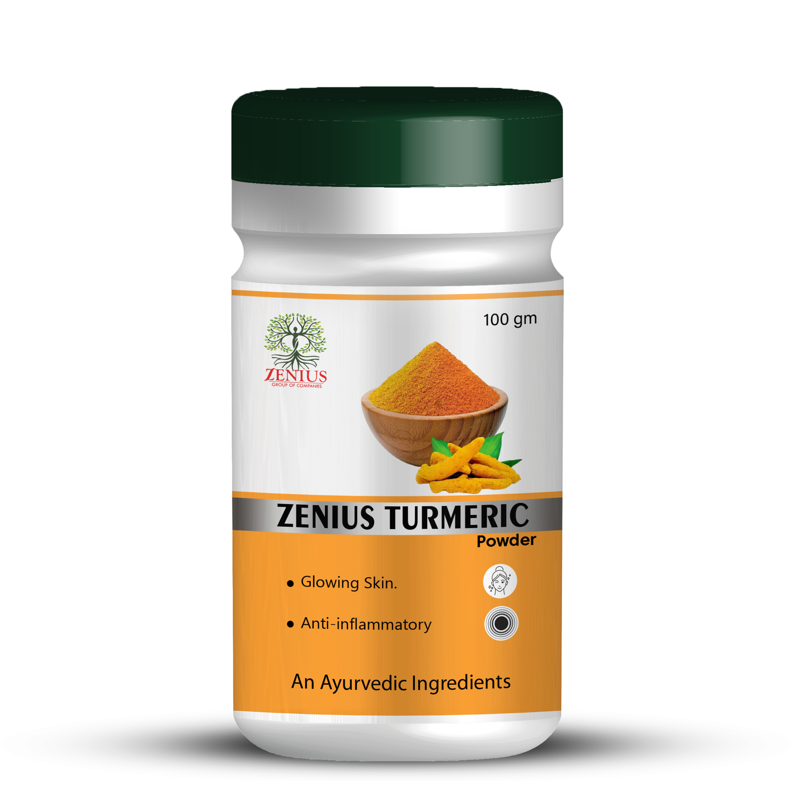 Zenius Turmeric Powder - Natural Anti-Inflammatory for Glowing